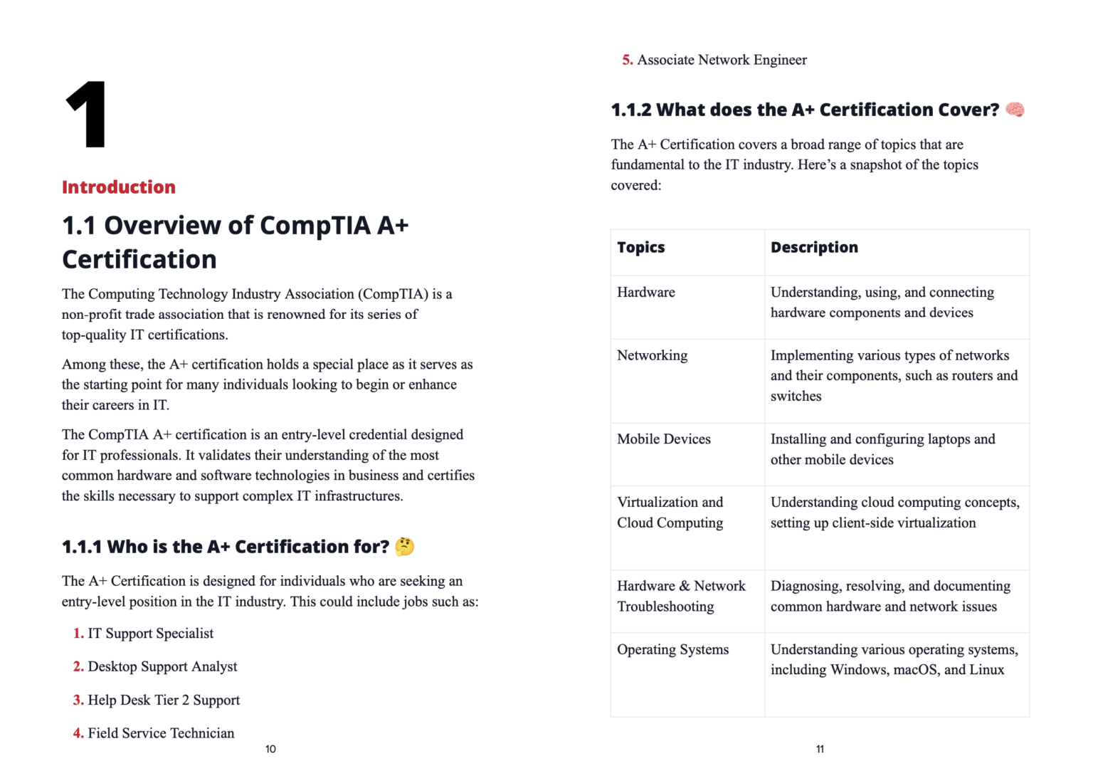 CompTIA A+ 220-1101 and 220-1102 Self-Paced Study Notes