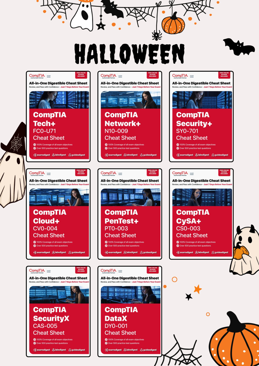 🎃 SPECIAL EDITION: CompTIA Certification Cheat Sheet Bundle ...